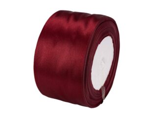 atrbb 25 yards 2 inches wide satin ribbon perfect for wedding,handmade bows and gift wrapping (wine red)