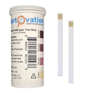 hydrogen peroxide h2o2 test strips, 0-400 ppm [vial of 100 strips]