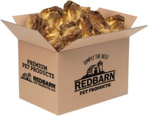 redbarn pig ear dog chew, 100 count