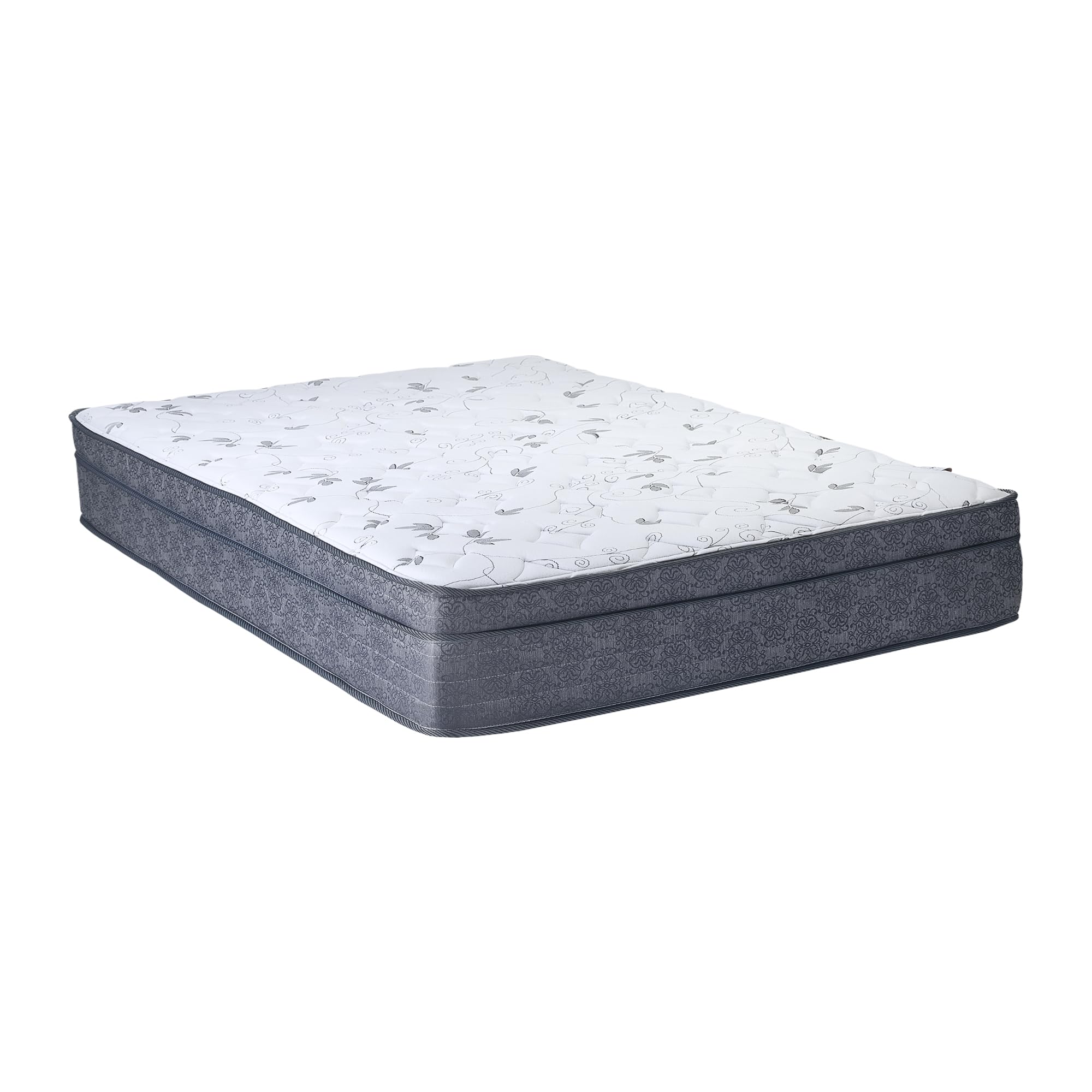 Nutan 13-Inch Extra Firm Foam Encased Eurotop Hybrid Mattress, King, Black