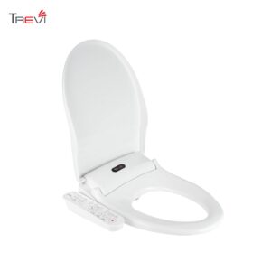 TREVI Bidet Toilet Seat, Elongated White Seat Sleek Design, Warm Air Dryer, Rear & Front Wash, Stainless Steel Nozzle, Nozzle Self-Cleaning, Nozzle Oscillation and Pulse, Korea Made AB210