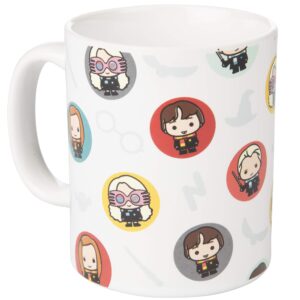 Harry Potter Coffee Mug, 11oz - Cute Chibi Character Design - Officially Licensed Merch - Christmas Stocking Stuffer Gift for Kids, Teens & Adults Who Love The Books & Movies - Ceramic