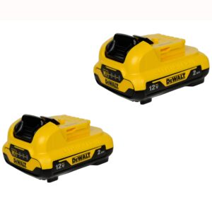 dewalt dcb122 12v 2.0ah lithium-ion batteries - 2 pack