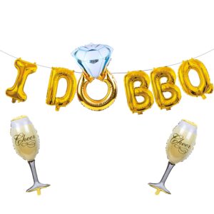 bridal shower decorations - i do bbq foil balloons wedding shower engagement party decoration（16 inch）