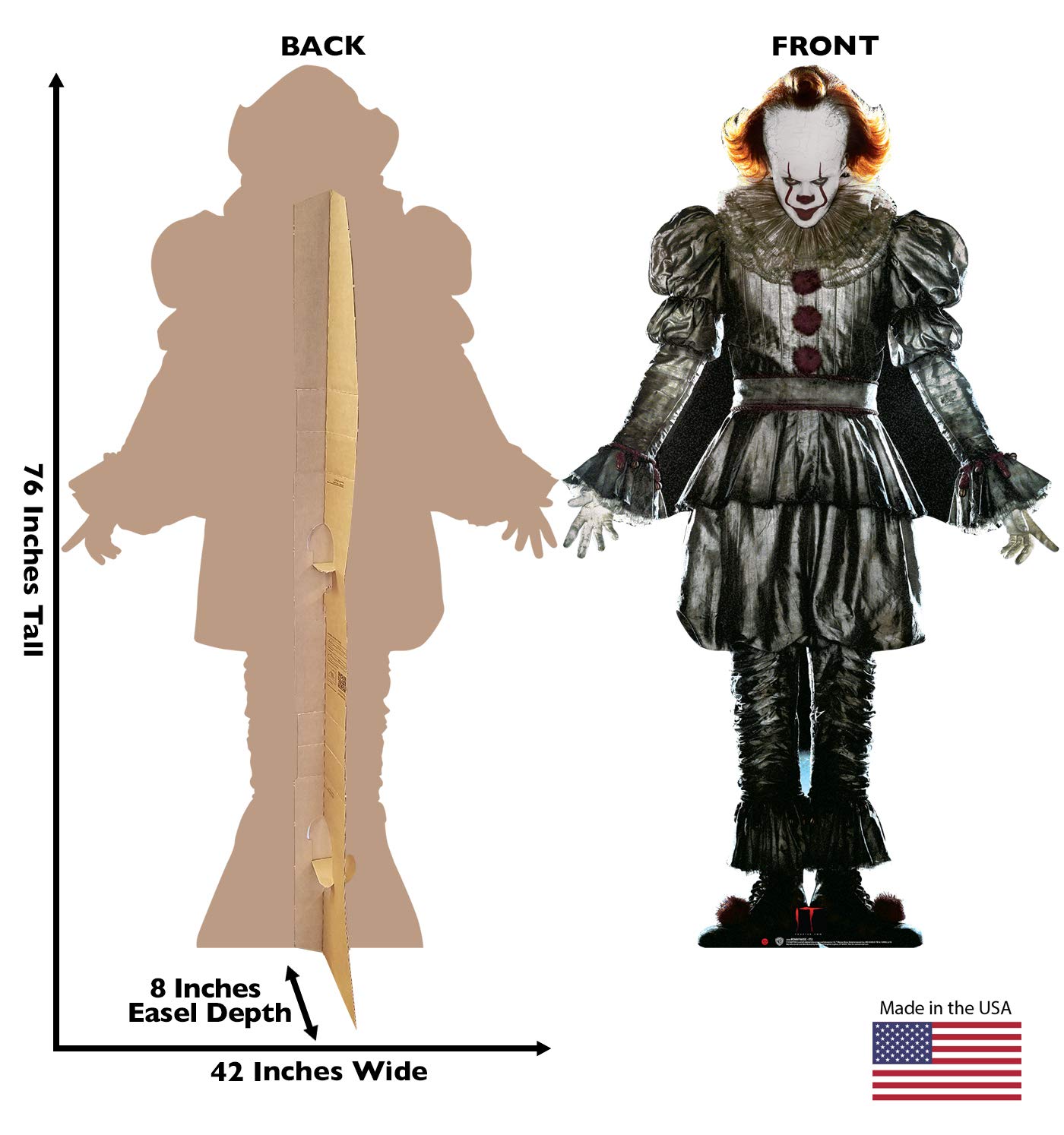 Cardboard People Pennywise Life Size Cardboard Cutout Standup - IT Chapter 2 (2019 Film)