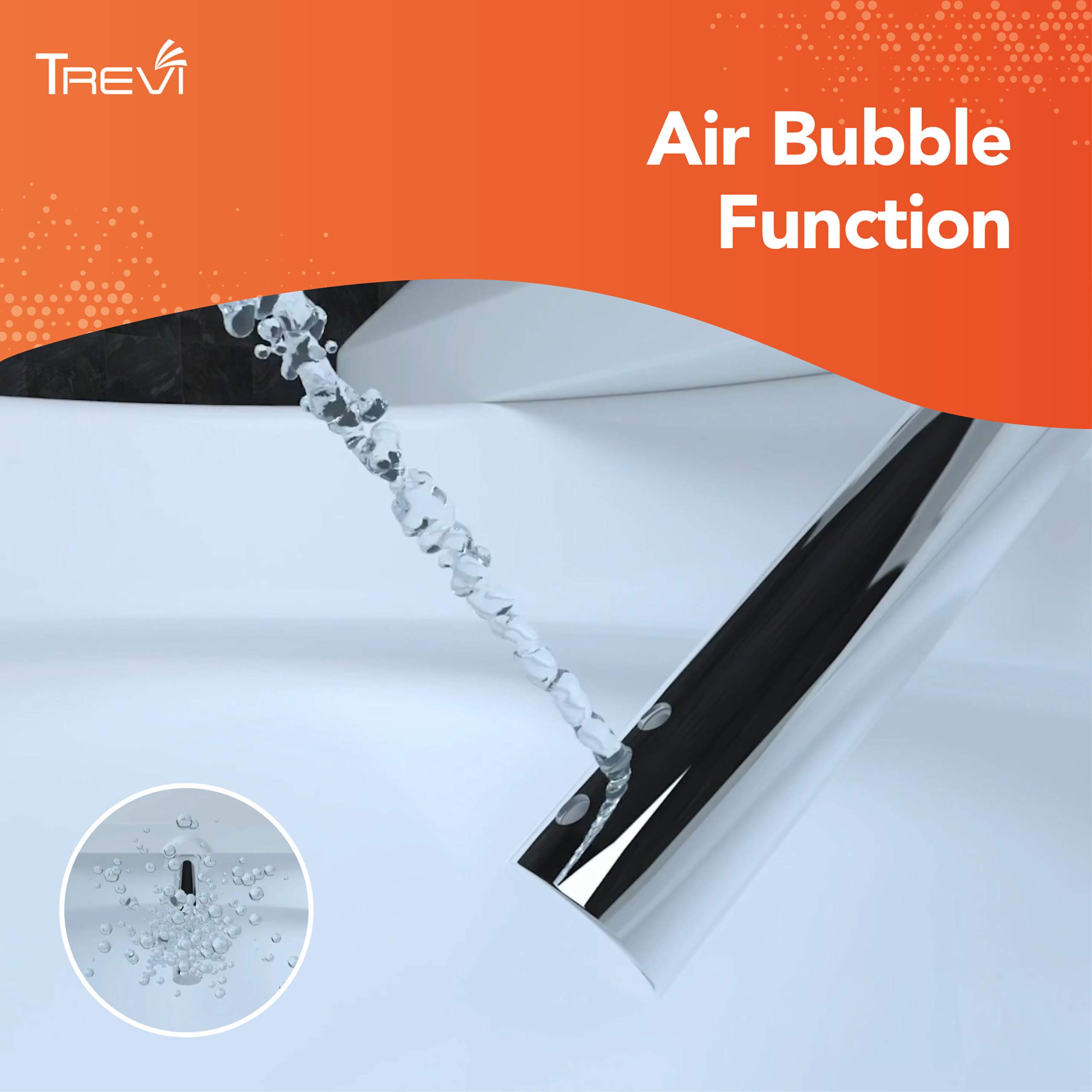 TREVI Bidet Toilet Seat, Elongated White Seat Sleek Design, Warm Air Dryer, Rear & Front Wash, Stainless Steel Nozzle, Nozzle Self-Cleaning, Nozzle Oscillation and Pulse, Korea Made AB210