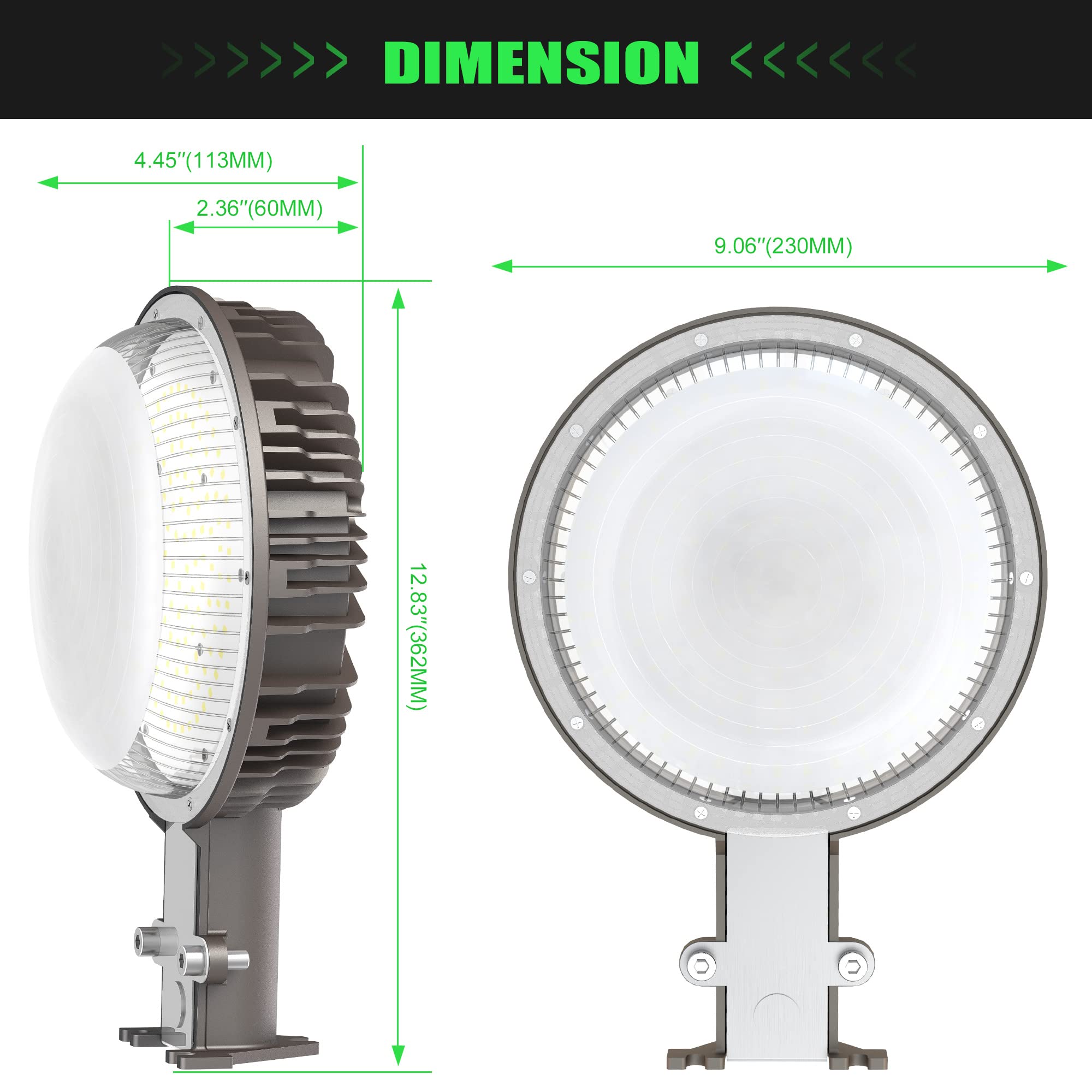 NUOGUAN LED Barn Lights 100W, Dusk to Dawn LED Outdoor Lighting, LED Security Area Lights with Photocell, 12000LM 5000K Daylight IP65 Waterproof ETL Listed 100-277VAC Wall Mount Porch Lights