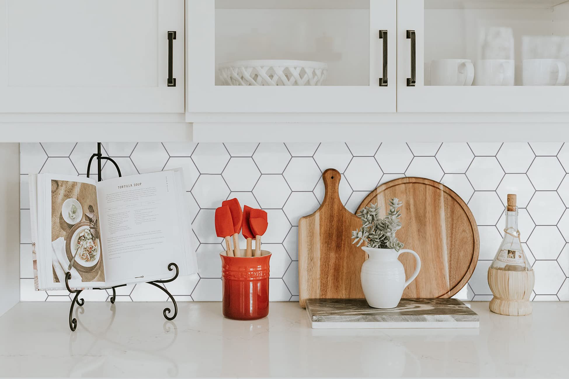 Fiula White Hexagon Wallpaper Peel and Stick Wallpaper Grey and White Wallpaper Removable Wallpaper White Trellis Wallpaper Vinyl Wallpaper 17.3”×78.7”