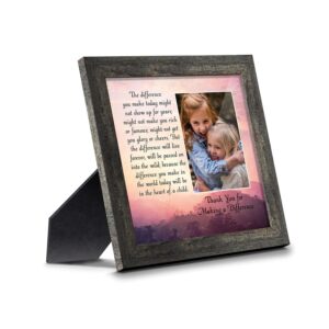 crossroads home décor teacher gifts to say thank you, principal gifts or daycare teacher gifts, you make a difference quote thanking those who work with children, teacher appreciation gifts, 6394bw