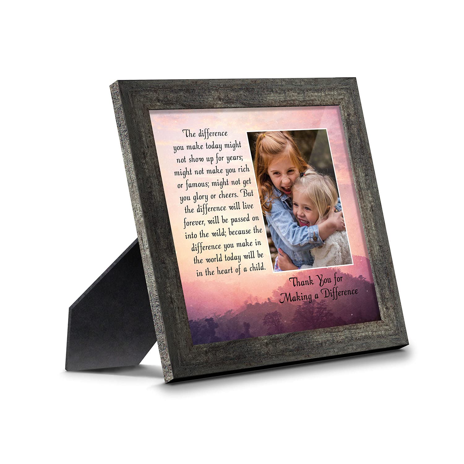 Crossroads Home Décor Teacher Gifts to Say Thank You, Principal Gifts or Daycare Teacher Gifts, You Make a Difference Quote Thanking Those Who Work with Children, Teacher Appreciation Gifts, 6394BW