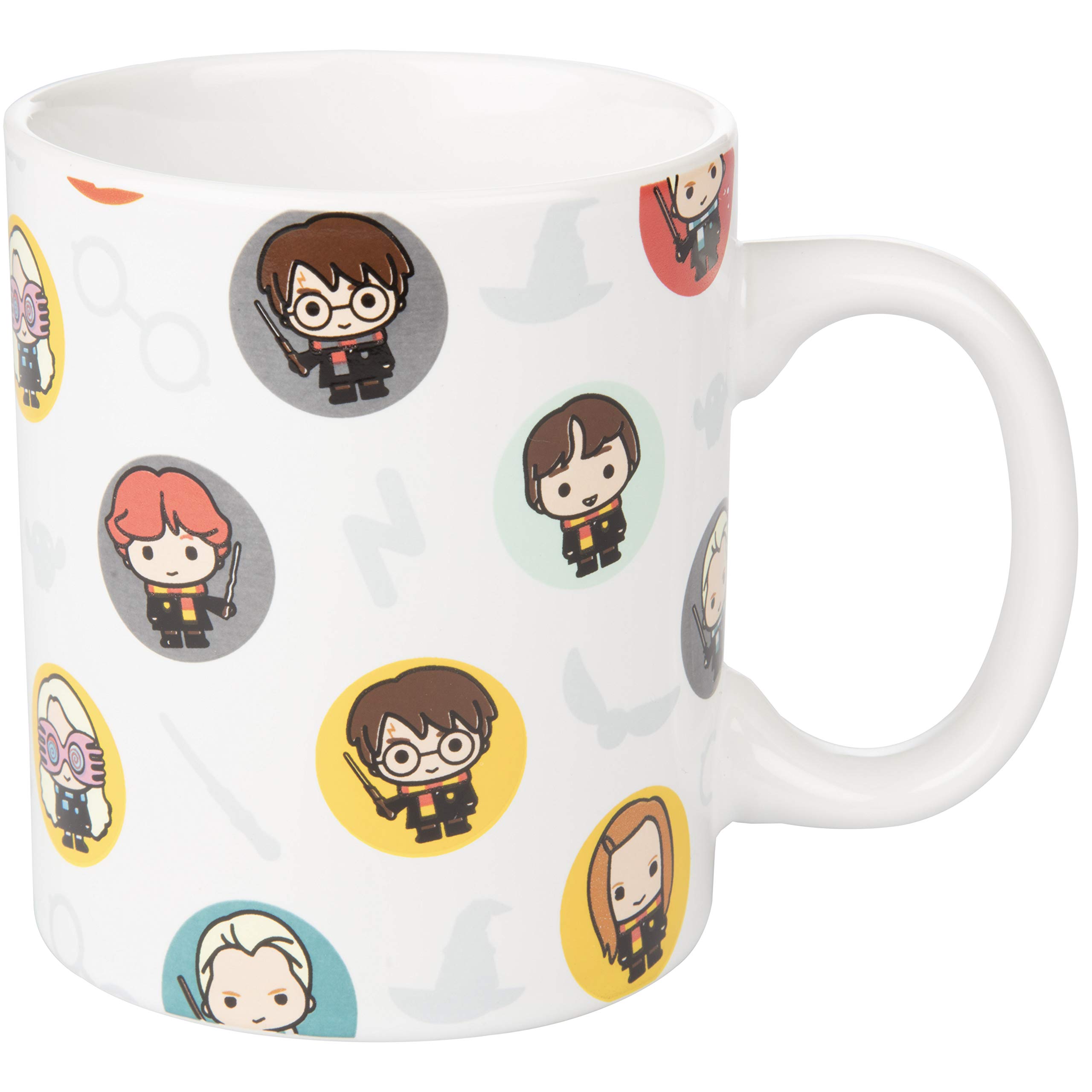 Harry Potter Coffee Mug, 11oz - Cute Chibi Character Design - Officially Licensed Merch - Christmas Stocking Stuffer Gift for Kids, Teens & Adults Who Love The Books & Movies - Ceramic