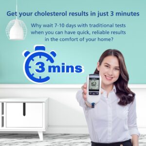 CURO L7 - Professional Home Cholesterol Testing with Lipid Blood Test Kit - Easy to Use, Accurate Results, Comprehensive Breakdown, Memory Storage, and Exceptional Support