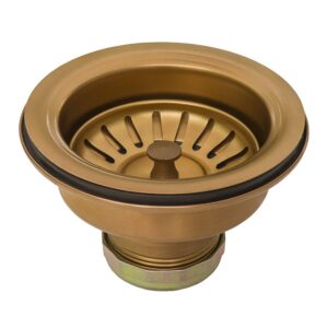 ruvati kitchen sink strainer drain assembly - copper tone stainless steel - rva1022cp