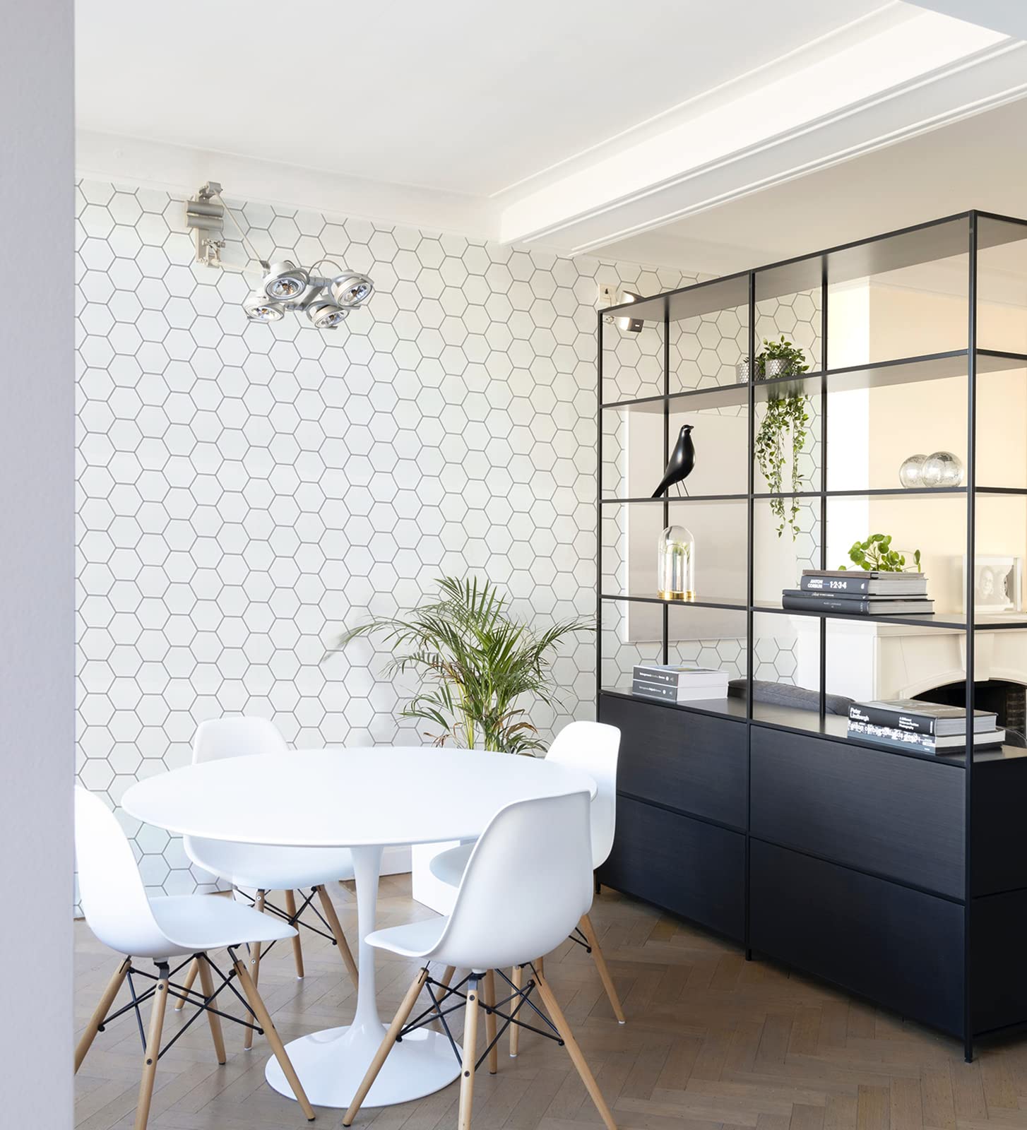 Fiula White Hexagon Wallpaper Peel and Stick Wallpaper Grey and White Wallpaper Removable Wallpaper White Trellis Wallpaper Vinyl Wallpaper 17.3”×78.7”