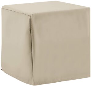 crosley furniture patio furniture covers, waterproof outdoor side table cover for backyard, deck, tan