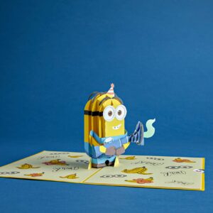 Lovepop Pop-Up Despicable Me Card - 3D Kids Happy Birthday Greeting Card for Boys, Girls - Yipa - 5" x 7" Minions Card - Blank Note Card & Envelope Included