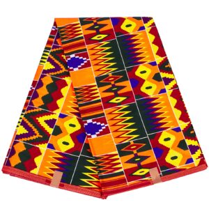 african wax fabrics 6 yard 100% cotton ankara kente print fabric for party dress