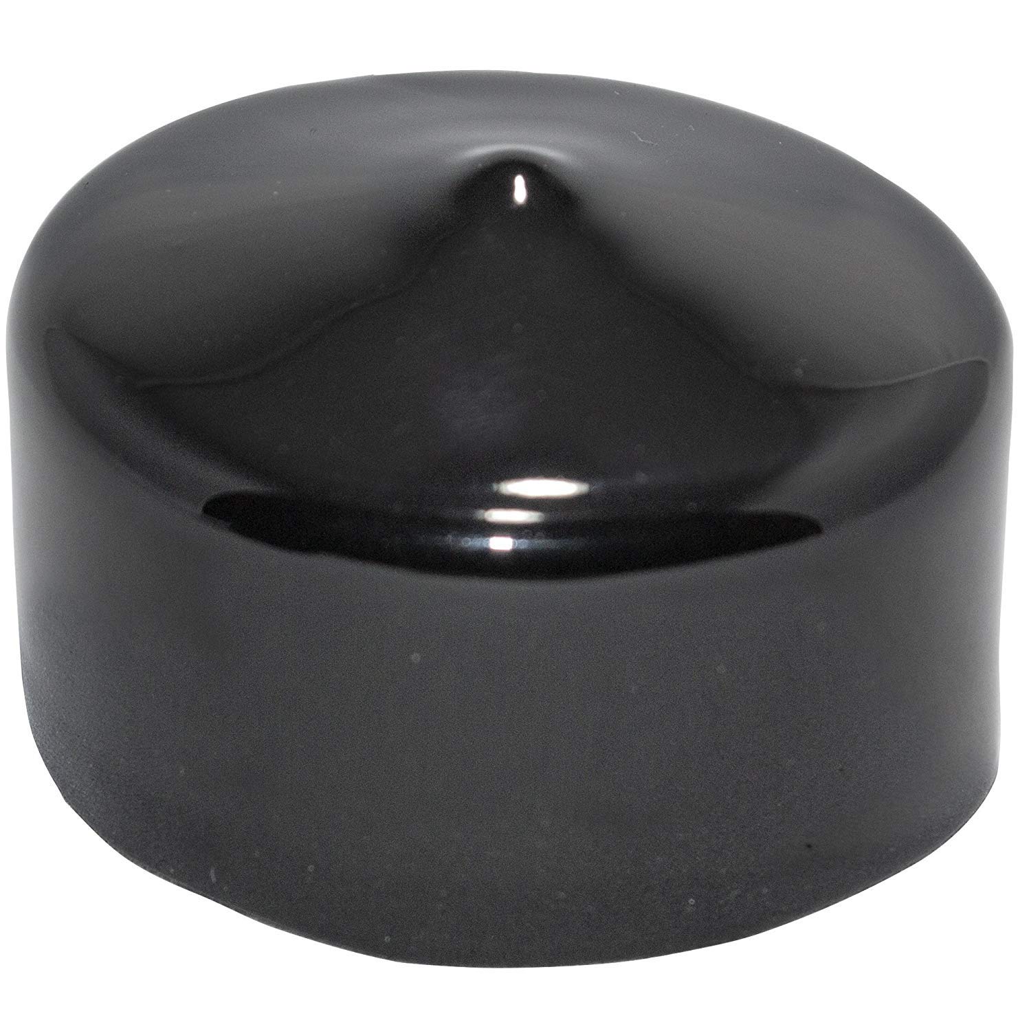 (Pack of 2) Caplugs 99394165 Plastic Round Cap VC-1625-16, Vinyl, Cap ID 1.625" Length 1.000", Black. for Pipe Plastic Tube Hub Caps Tubing Bolt Screw Rubber Thread Protector Safety Cover