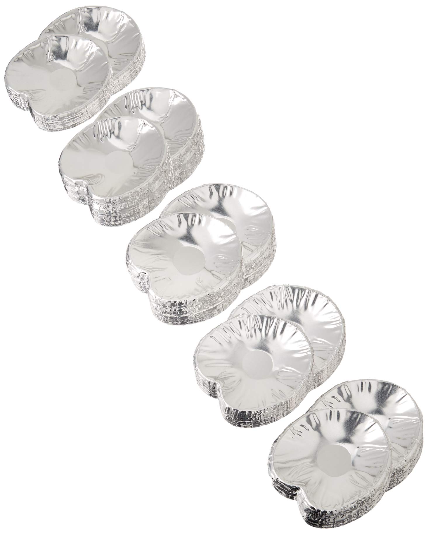 Set of 250 Disposable Clam Shells Aluminum Foil Food Shell Pans for Making Tasty Appetizers Like Clams Casino, Oysters, Crab Cakes, Dips, and More Premium Small Clam-Shell Baking Dishes,