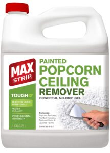 max strip professional strength painted popcorn ceiling remover - 1 gallon - no methylene chloride no nmp powerful no drip gel formula