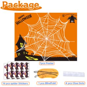 Funnlot Halloween Party Games for Kids Pin The Spider on The Web Halloween Party Games Activities Halloween Pin The Tail