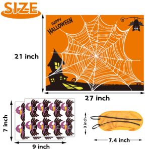 Funnlot Halloween Party Games for Kids Pin The Spider on The Web Halloween Party Games Activities Halloween Pin The Tail