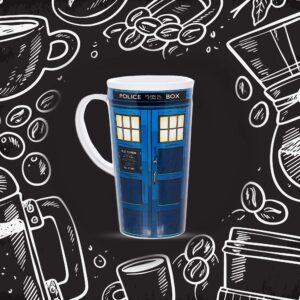 Se7en20 Doctor Who Ceramic Tardis Police Box Tumbler 13th Doctor 12oz