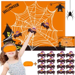 funnlot halloween party games for kids pin the spider on the web halloween party games activities halloween pin the tail