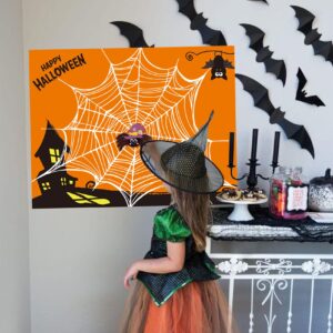 Funnlot Halloween Party Games for Kids Pin The Spider on The Web Halloween Party Games Activities Halloween Pin The Tail