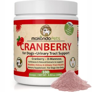 dog cranberry supplement - natural dog uti treatment & kidney support for dogs. dog supplement powder same as cranberry pills for dogs. puppy supplies for dog pee health - dog incontinence product