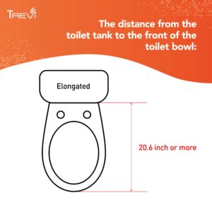 TREVI Bidet Toilet Seat, Elongated White Seat Sleek Design, Warm Air Dryer, Rear & Front Wash, Stainless Steel Nozzle, Nozzle Self-Cleaning, Nozzle Oscillation and Pulse, Korea Made AB210