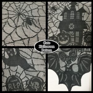 Joysail Halloween Tablecloth - Gothic Black Lace Spider Web Table Cover for Halloween Masquerade, Dinner Party, Scary Movie Nights Table Decorations - 54x72 Inches