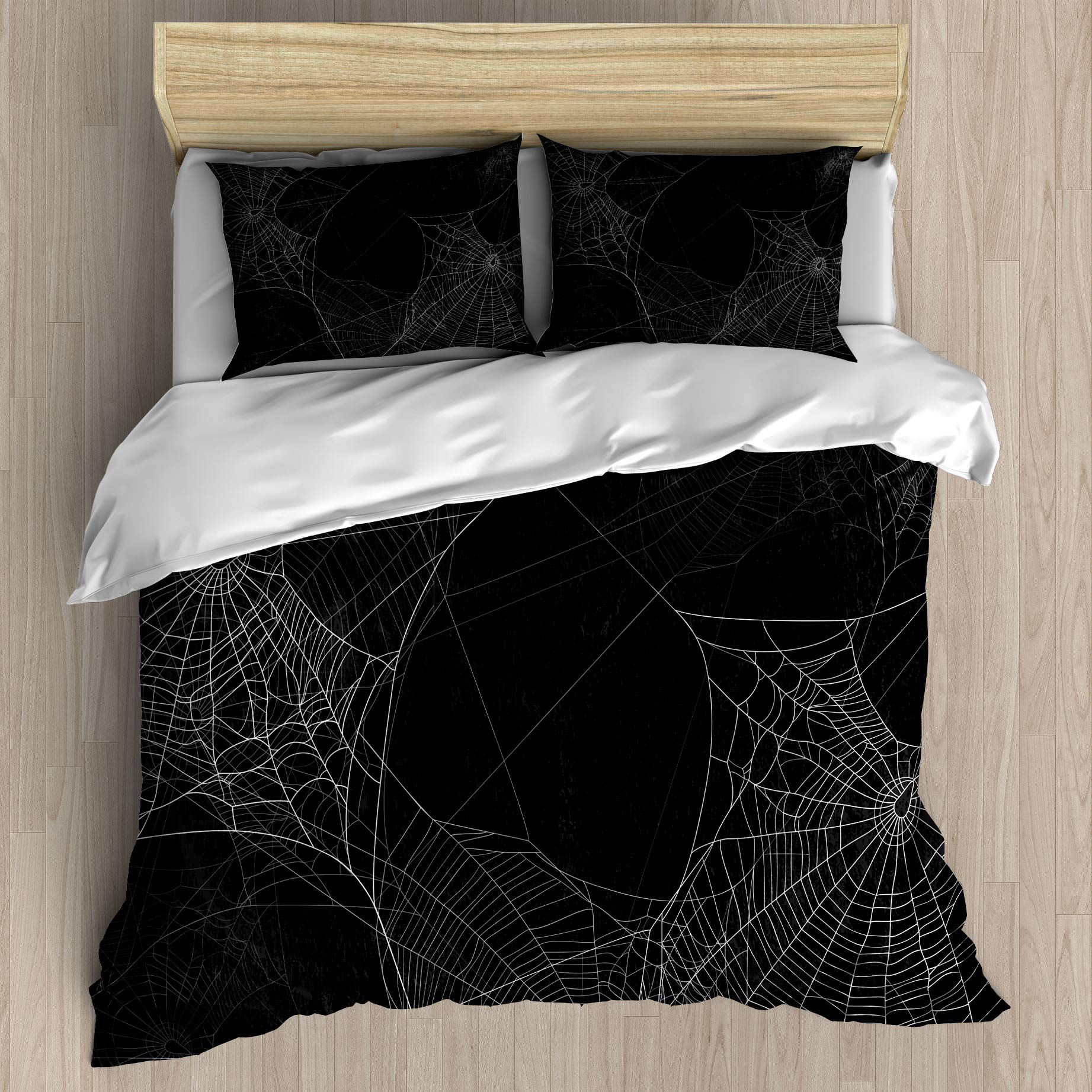 FEIDANNO Halloween Duvet Cover Set, Haunted Medieval Gothic Spooky Art Print, Decorative 3 Piece Bedding Set with 2 Pillow Shams, (Multi 7, King)