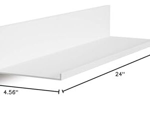 Hangman L24W L 24-Inch No-Stud Floating Shelf (White Powder Coat)