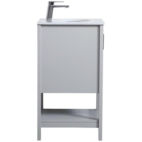 Elegant Kitchen and Bath 18 inch Single Bathroom Vanity Cabinet - Grey