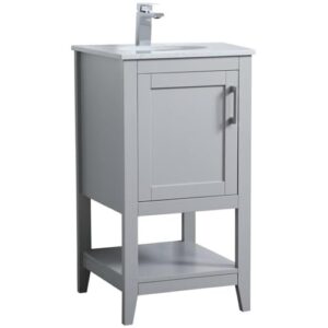 Elegant Kitchen and Bath 18 inch Single Bathroom Vanity Cabinet - Grey