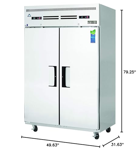 Everest Refrigeration ESRF2A 49-5/8' Two-Door Solid Door Upright Reach-in Dual Temp Refrigerator/Freezer Combo, NSF