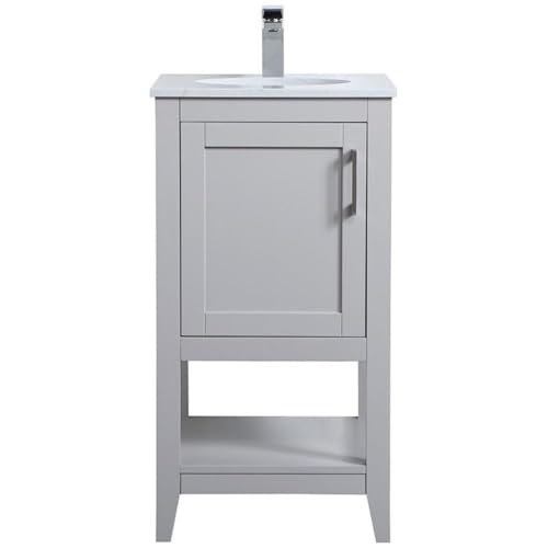 Elegant Kitchen and Bath 18 inch Single Bathroom Vanity Cabinet - Grey