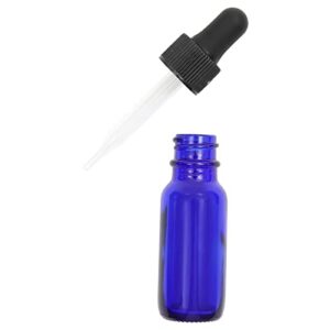 48 Count 1 oz Blue Glass Dropper Bottles and 6 Funnels (30 ml, 54 Pieces)