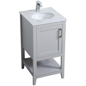 elegant kitchen and bath 18 inch single bathroom vanity cabinet - grey