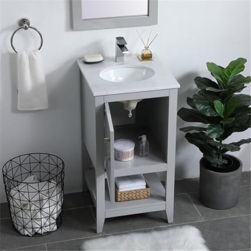 Elegant Kitchen and Bath 18 inch Single Bathroom Vanity Cabinet - Grey