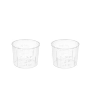 Othmro Measuring Cup 15ml PP Plastic Graduated Beaker Transparent for Lab Kitchen Liquids 50pcs