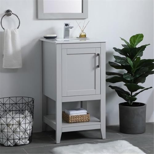 Elegant Kitchen and Bath 18 inch Single Bathroom Vanity Cabinet - Grey