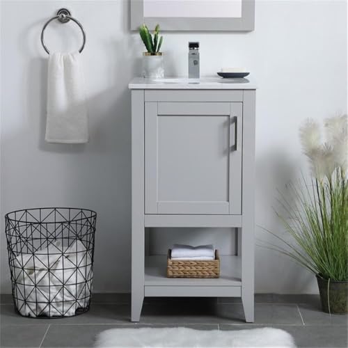 Elegant Kitchen and Bath 18 inch Single Bathroom Vanity Cabinet - Grey