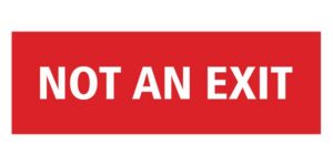 signs bylita basic not an exit sign (red) - medium