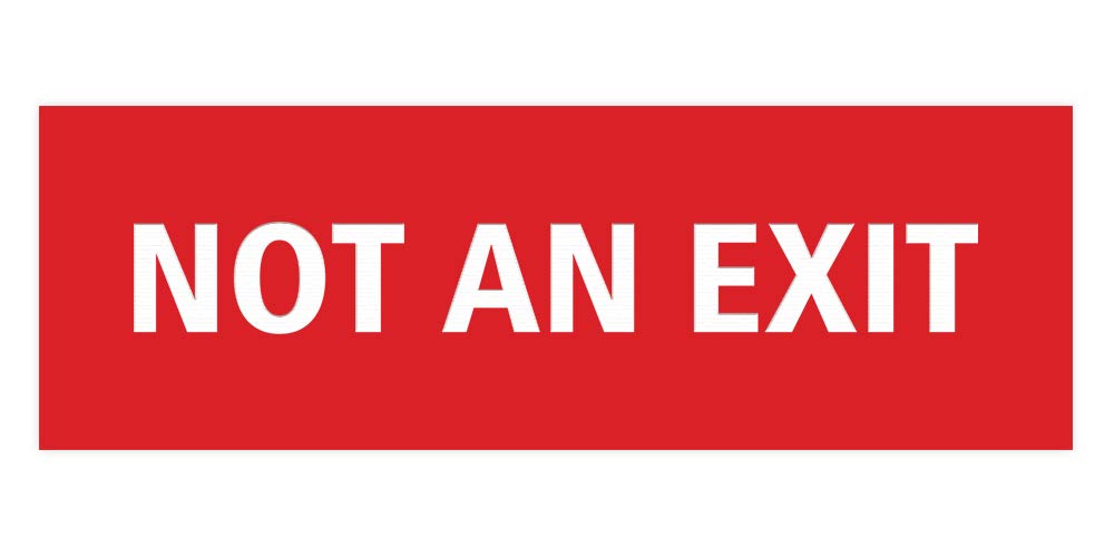 Signs ByLITA Basic Not an Exit Sign (Red) - Medium