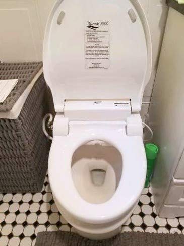 Cascade 3000 Bidet Seat (White, Elongated, Large Remote)