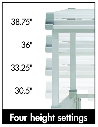 Studio Designs Graphix II Pro Line Split Top Height Adjustable Drafting, Drawing Table with 39.5" x 30" Tilting Top,White