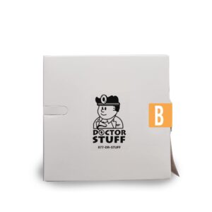 Doctor Stuff - File Folder Labels, Alphabet Letter B, TAB Products - TBAV Series Compatible Alpha Stickers, Fluorescent Orange, 1/2" x 1”, 500/Roll