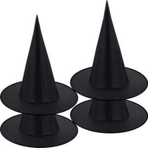 satinior 4 packs halloween witch hats witch costume accessory for halloween party, black